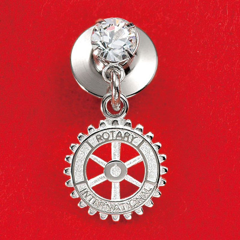 Member Pin with Crystal/Silver Plate - ROTARY MERCHANDISE STORE OF ...
